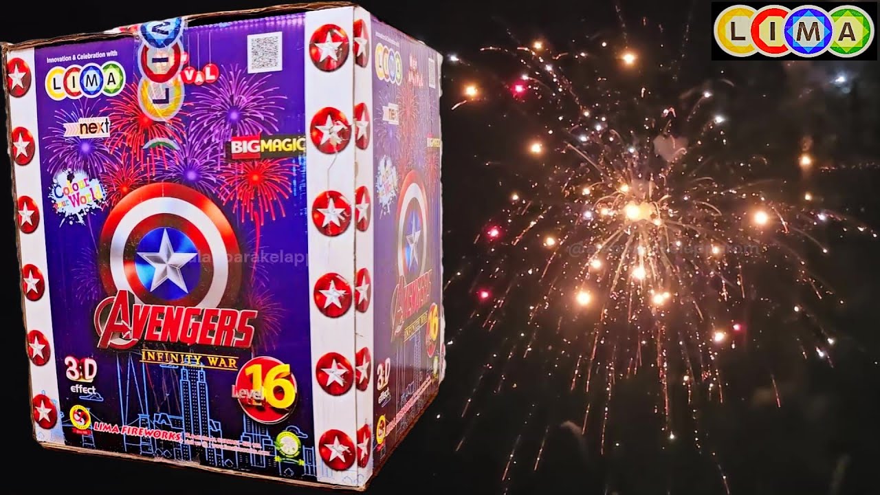 Lima Fireworks "Infinity War" 16 Shots Avengers Series Setout Testing ...