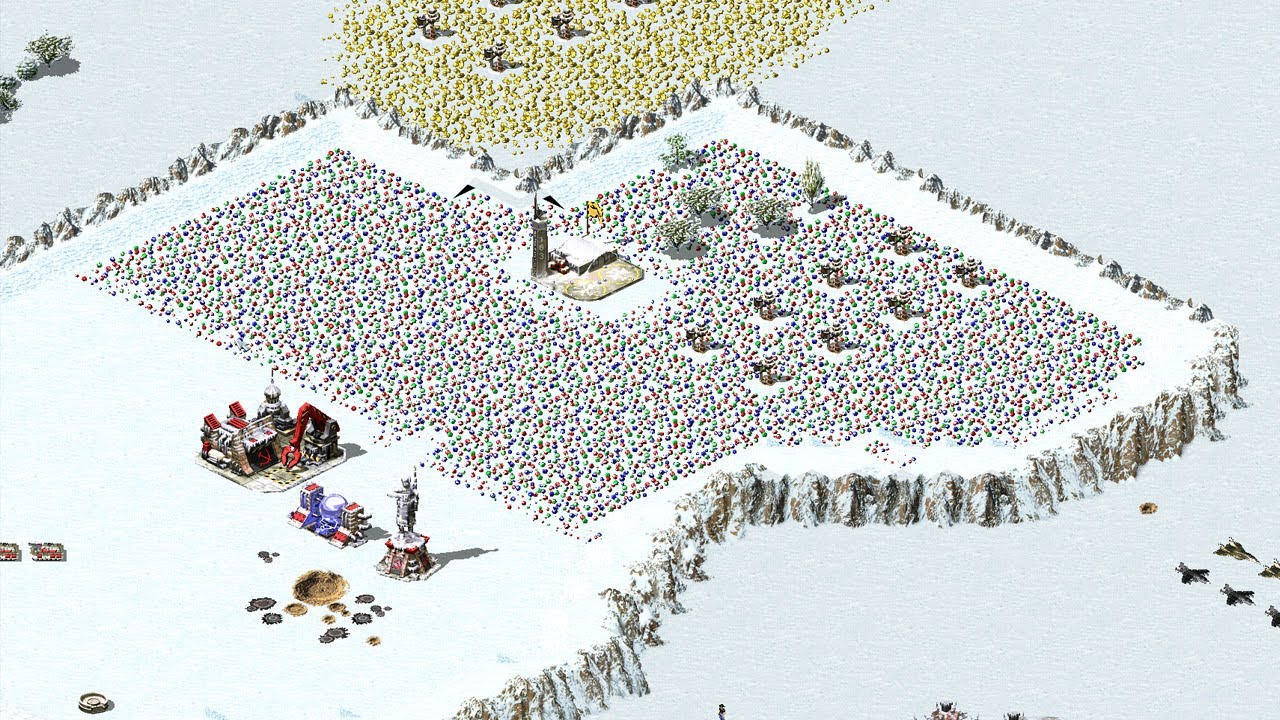 Red Alert 2 | Yuri's Revenge | 7 vs 1 | Frozen ukraine map | Russia vs ...