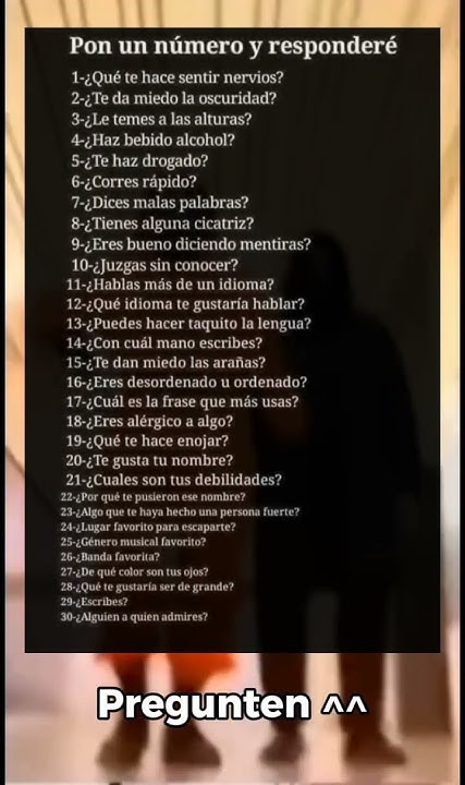 preguntas y respuestas XD (pon un número que están Hai y la respondo😁👍) - YouTube