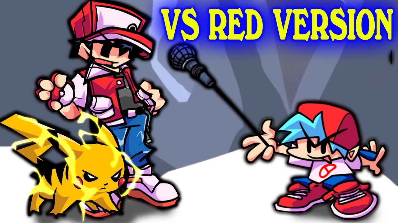 FNF Red Version Vs Red Week + Pikachu & Charizard - YouTube