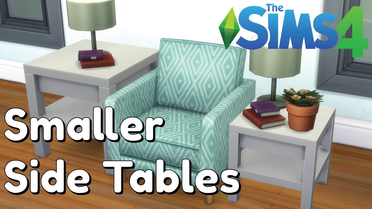 Smaller Side Tables in The Sims 4 | No Mods, No CC | #Tutorial - YouTube