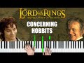 Concerning Hobbits - The Lord of the Rings | Piano Tutorial Chords ...