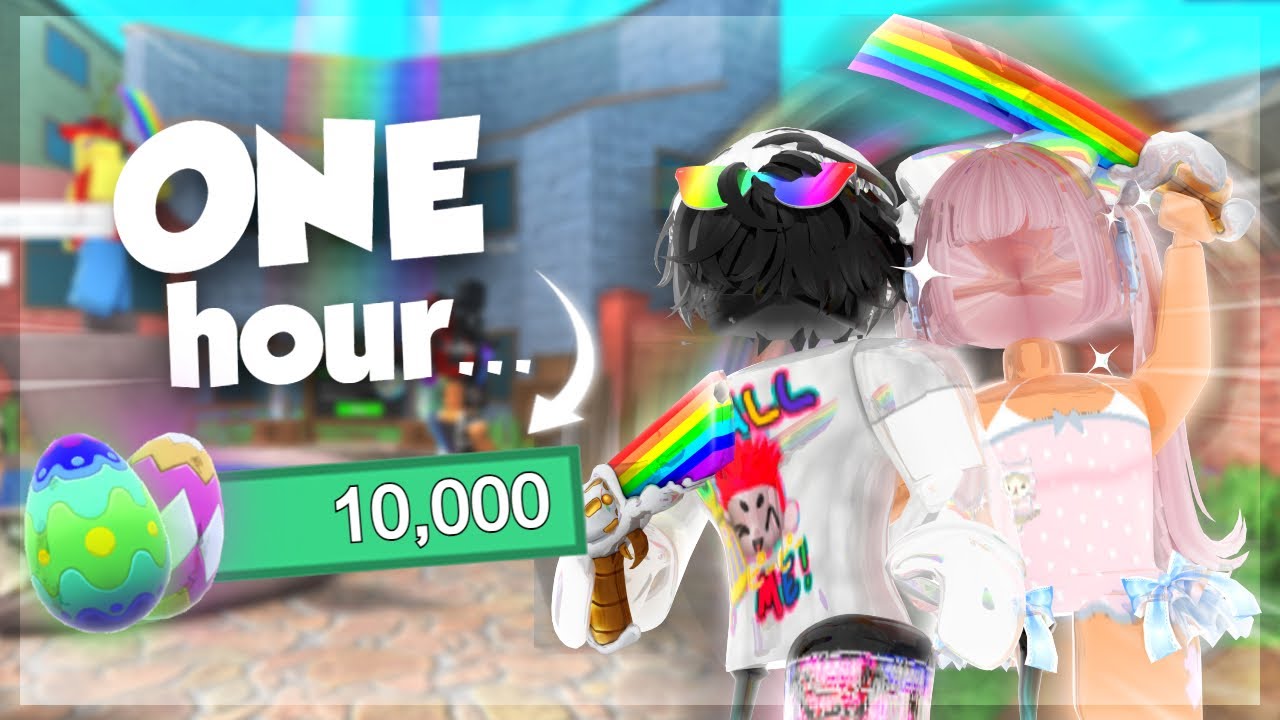 How many EGGS can we collect in *ONE HOUR* in MM2? w/ darkbun - YouTube