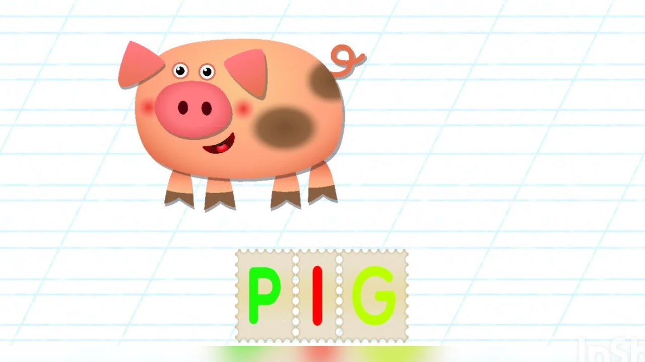 P for PIG | kids learning video | fun way | AtoZ | alphabets | nursery ...