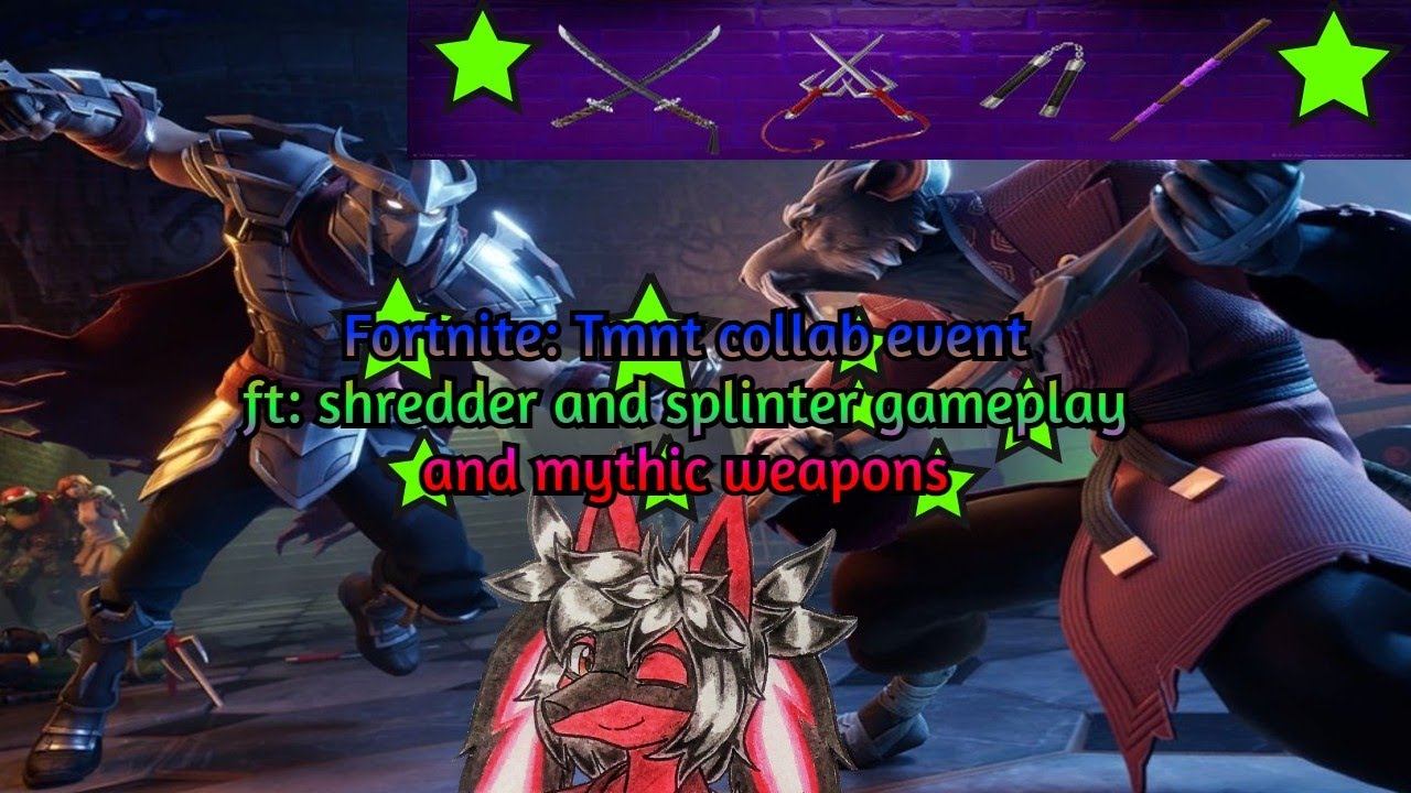 Fortnite: TMNT collab event ft. shredder and splinter gmaeplay/mythic ...