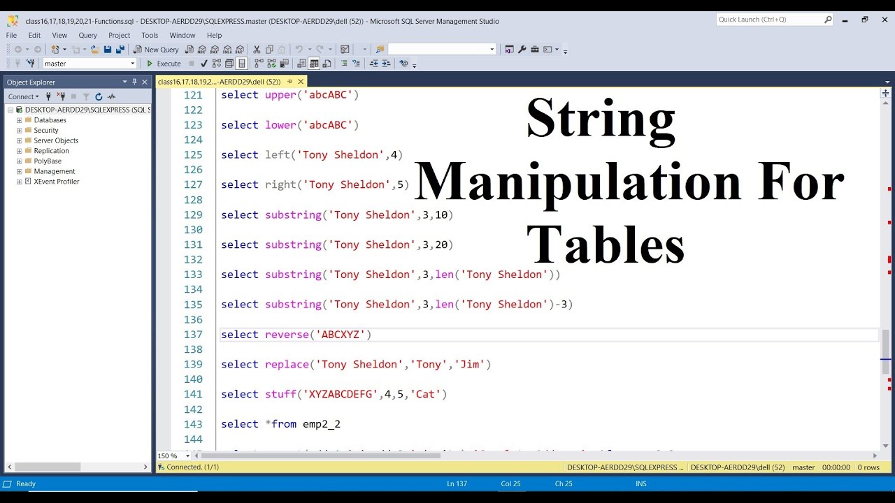 SQL For Data Science Class 20: String Functions - Applications of ...