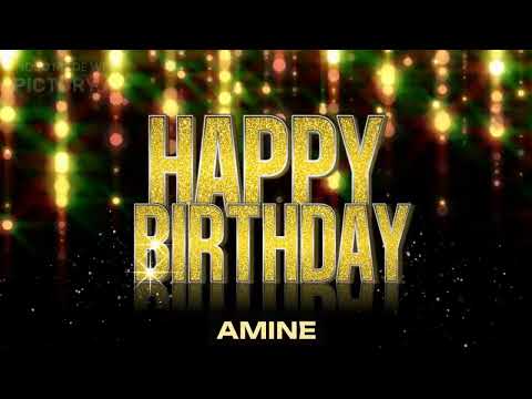 Happy Birthday Amine - Happy Birthday Song with Names - Amine