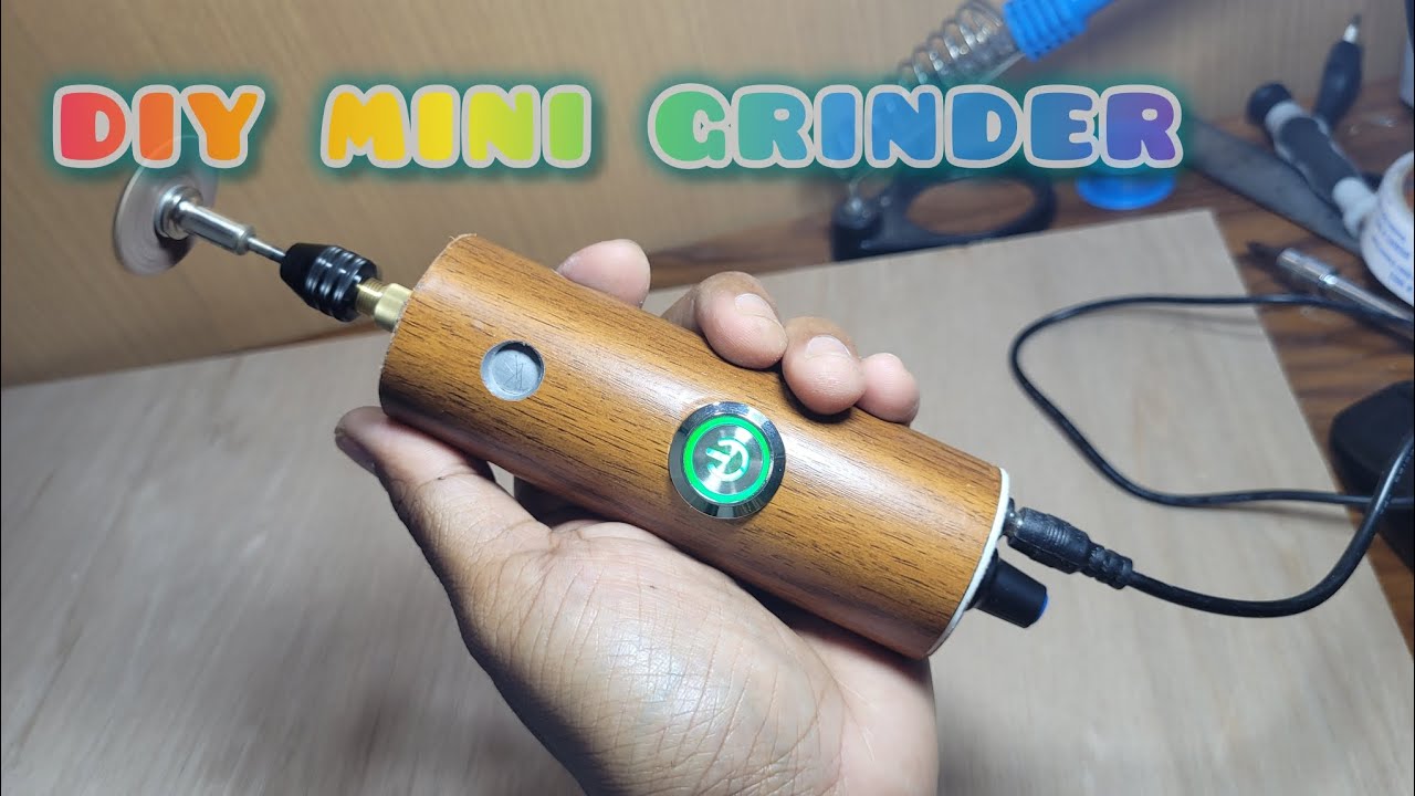 DIY Mini Grinder 12v with speed control - YouTube