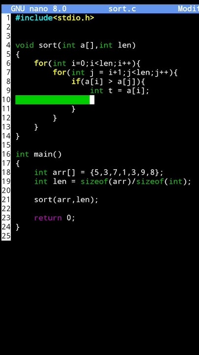 Sort C Programming Coding Ccode Basicc Cprogramming Youtube