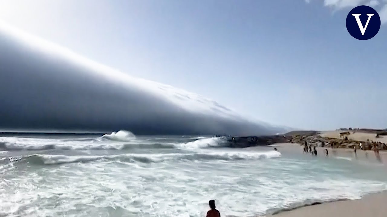 Un 'tsunami de nubes' cubre las playas de Portugal - YouTube