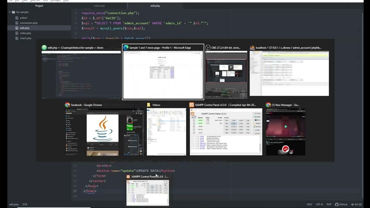 UPDATING DATA TO THE DATABASE MYSQL IN PHP FILE - YouTube