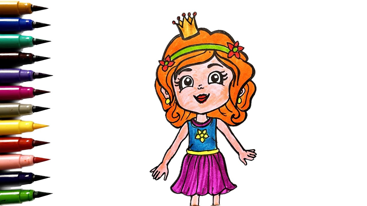 Princess Drawing | How To Draw Princess Easy Step by Step For Kids ...