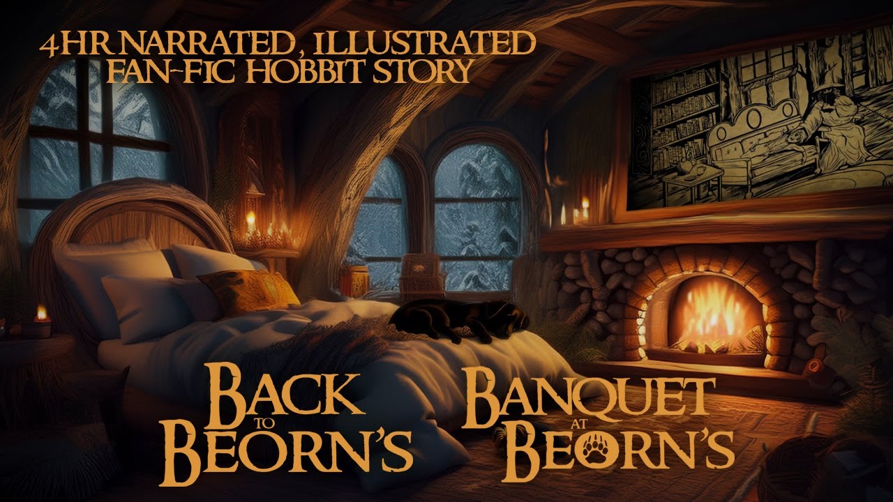 Fall Asleep in Bilbo’s Hobbit Hole | Cozy Fireplace Tolkien Story (4 ...