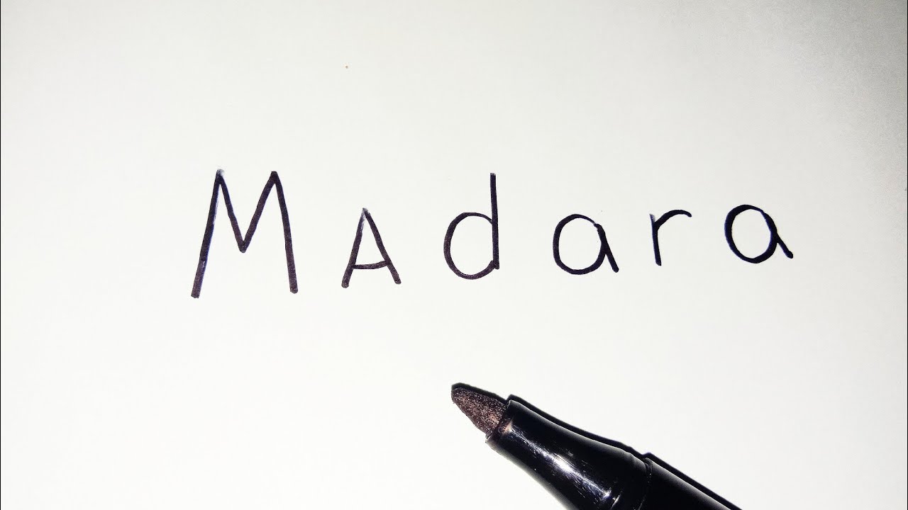 HOW TO DRAW MADARA BEGINS WITH HIS NAME - YouTube
