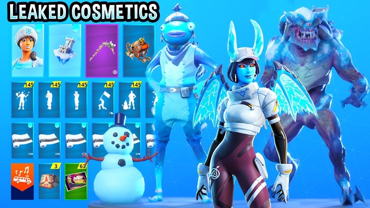 *NEW* LEAKED CHRISTMAS SKINS in Fortnite! (Frozen Polar Legends Pack ...