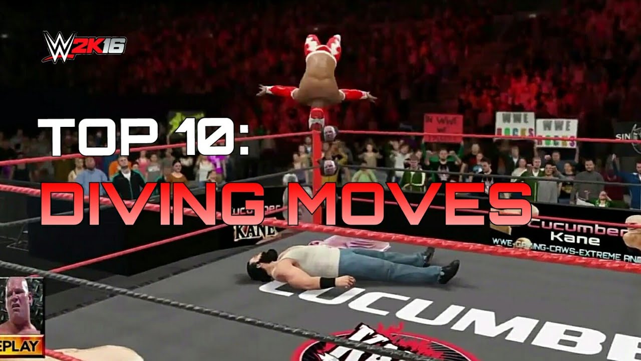 WWE 2K16: Top 10- Top Rope Moves (Downed opponent) - YouTube