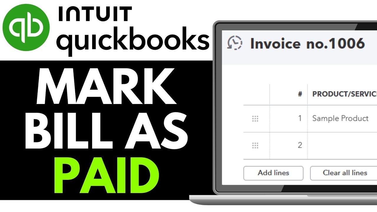 How to Mark a Bill as Paid in QuickBooks Online 2025 | Mark an Invoice ...