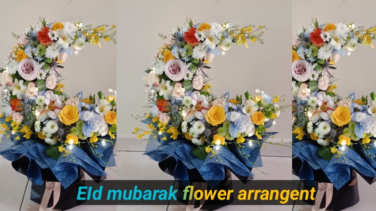 Eid mubarak flower arrangement//Azieltv//Azieltv tutorial// - YouTube