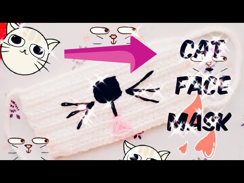 How to crochet cute cat face mask with filter 2020 - YouTube