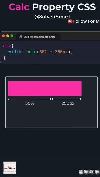 💥 CSS - Calc Property || Solve It Smart - YouTube