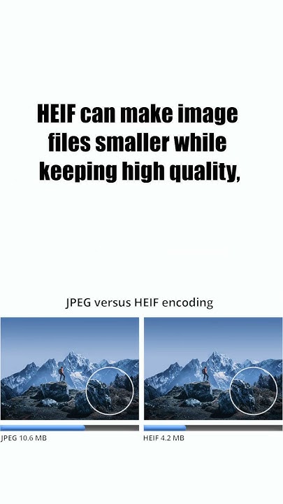 The HEIF (High Efficiency Image Format) is designed for photos ...
