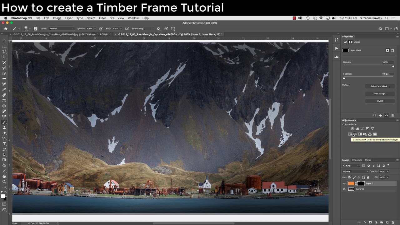 How to create a Mount and Timber Frame in Photoshop Tutorial - YouTube