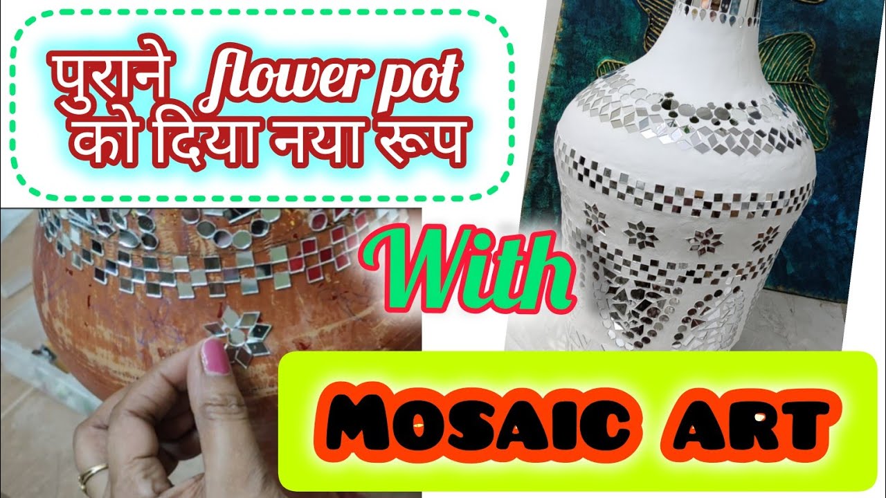 mirror mosaic art/how to make mosaic art#easy step by step mosaic art ...