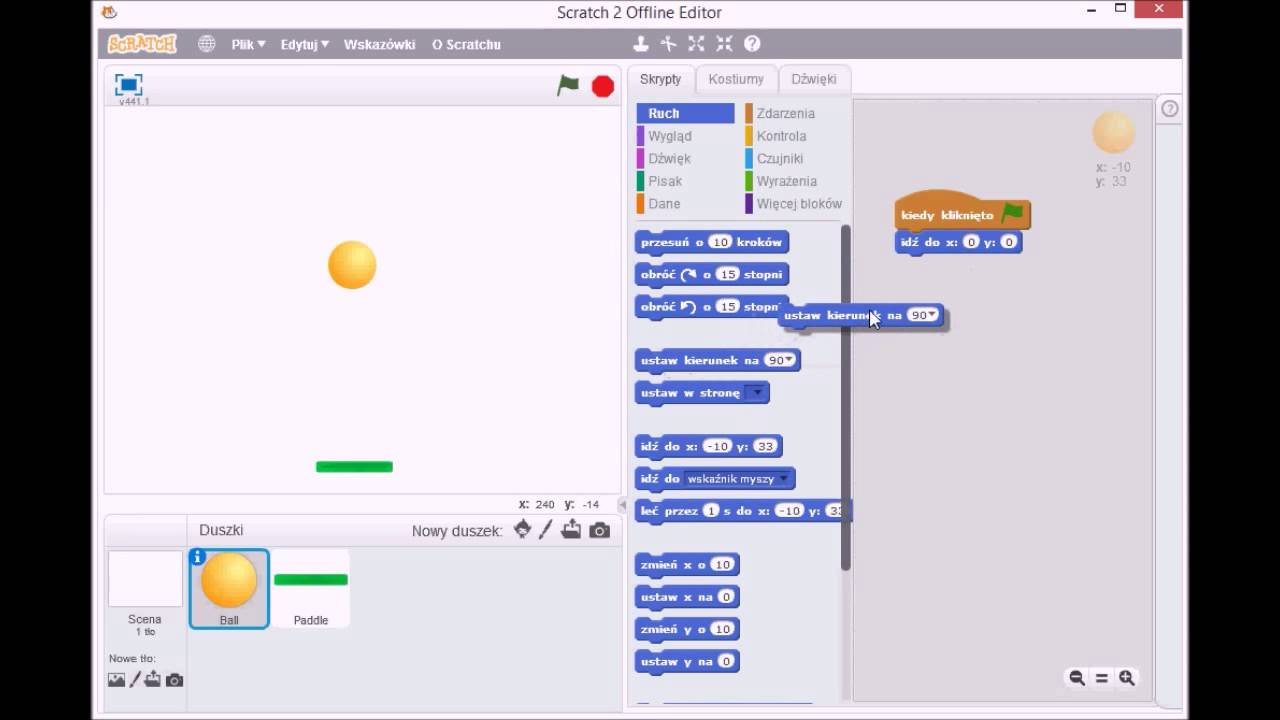 Scratch2 Prosta Gra Pong Youtube