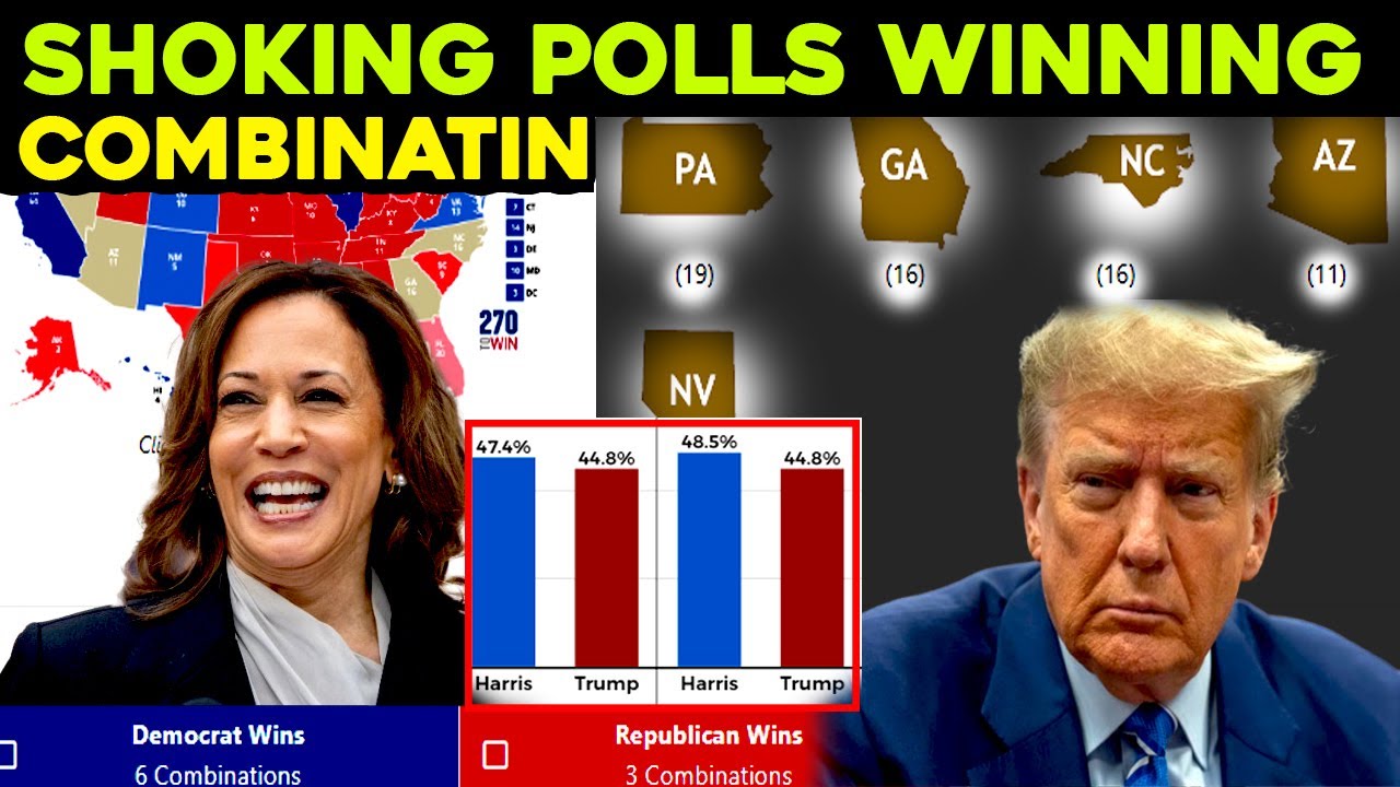 The 2024 Presidential Map Based On The Latest Winning Combination Polls ...