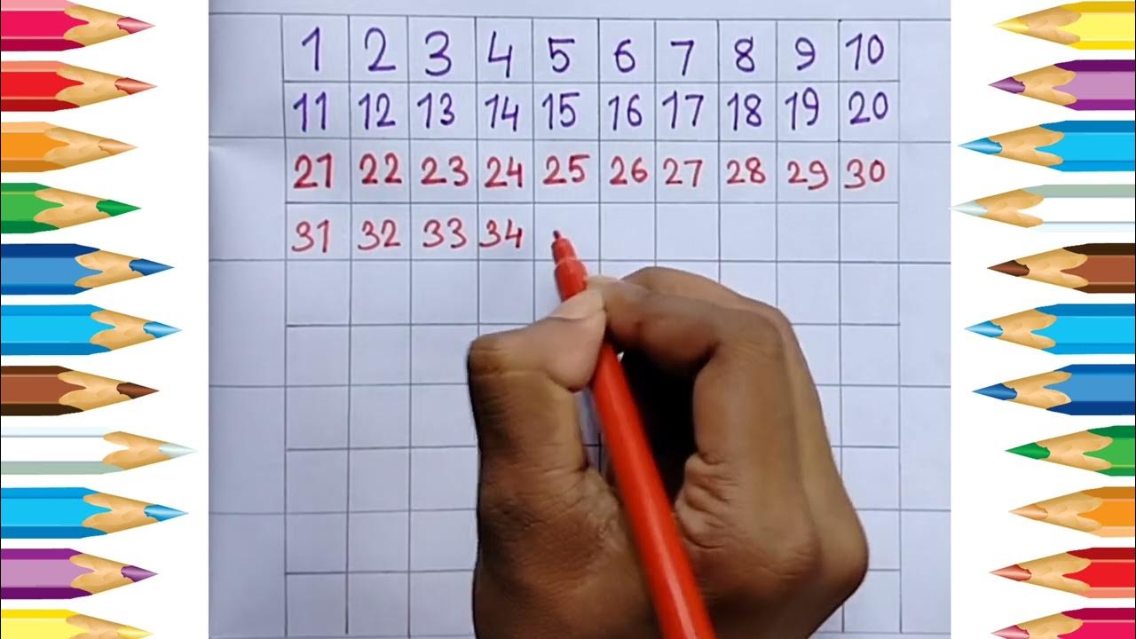 Learn to write numbers 1-100 at home for kids | 1-100 writing practice ...