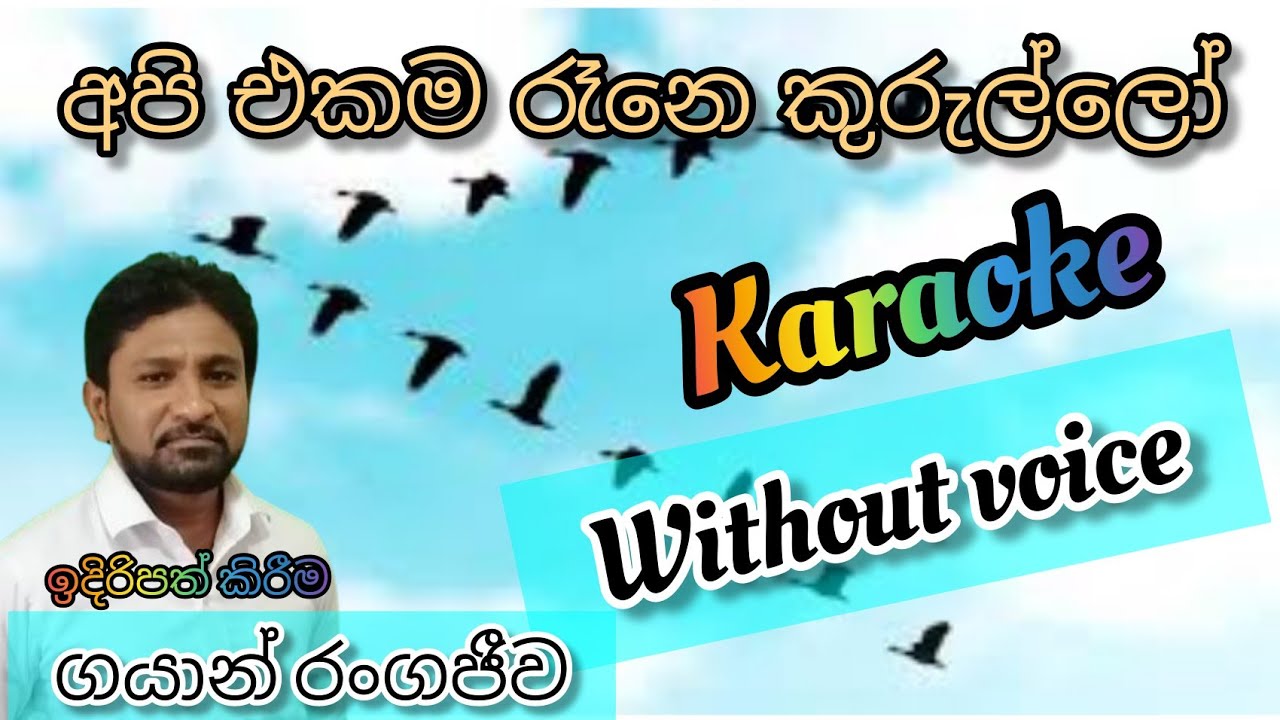 අපි එකම රෑනෙ කුරුල්ලෝ | Karaoke | Api ekama rane kurullo | Without ...