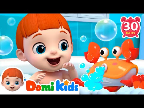 Bath Song🛁 | Baby Loves Taking Shower | More Nursery Rhymes for Toddlers | Baby Songs - Domikids