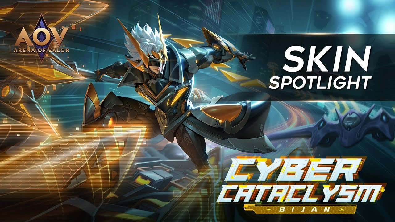 Bijan Cyber Cataclysm Skin Spotlight - Garena AOV (Arena of Valor) - YouTube
