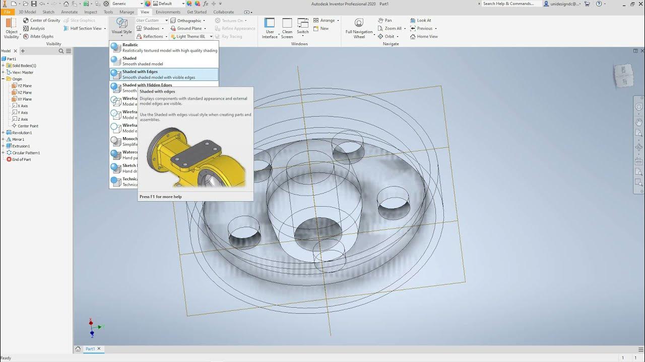 Inventor Revolved Design, Pulley using feature pattern and mirror ...