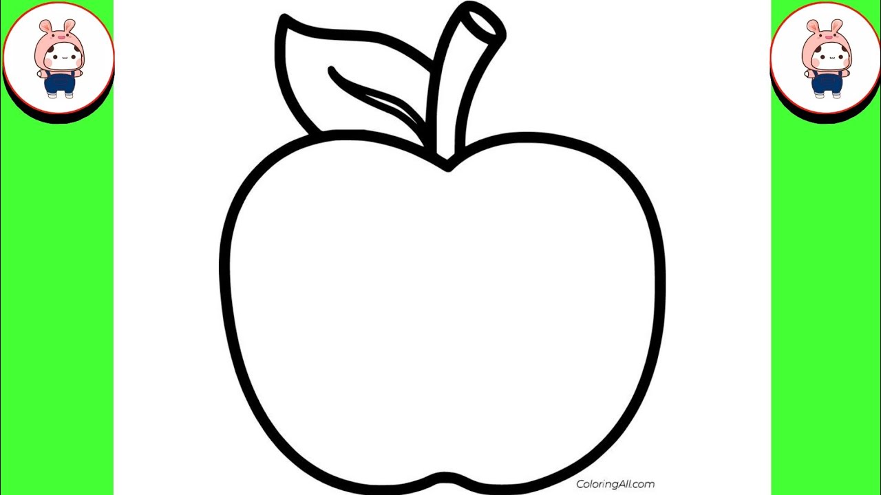 How to draw cute apple step by step for beginners_Easy cute Drawing ...