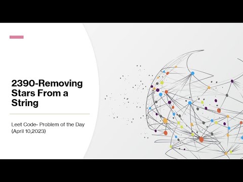 [LeetCode:PTOD:Apr4,2023] :2390-Removing Stars From a String - YouTube