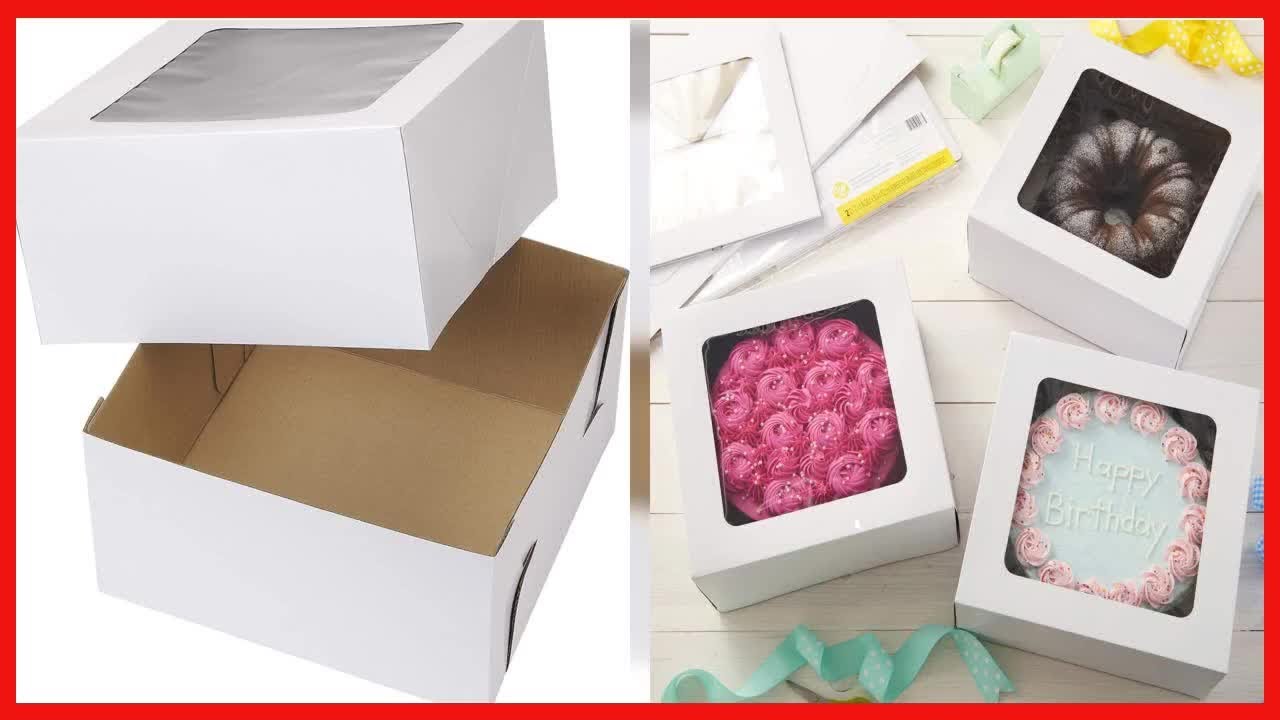 Wilton 12-Inch Cake Boxes with Windows for 10-Inch Cakes, White, 6 ...