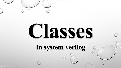 System verilog OOPs - YouTube