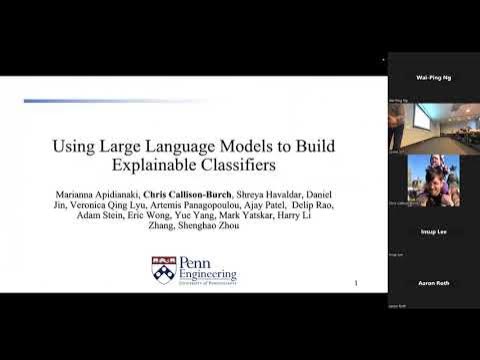 ASSET Seminar Presents Using Large Language Models to Build Explainable Classifiers - YouTube