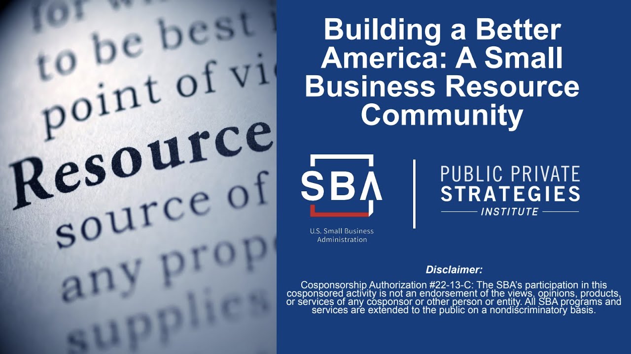 Building a Better America: A Small Business Resource Community, 8.3.22 ...