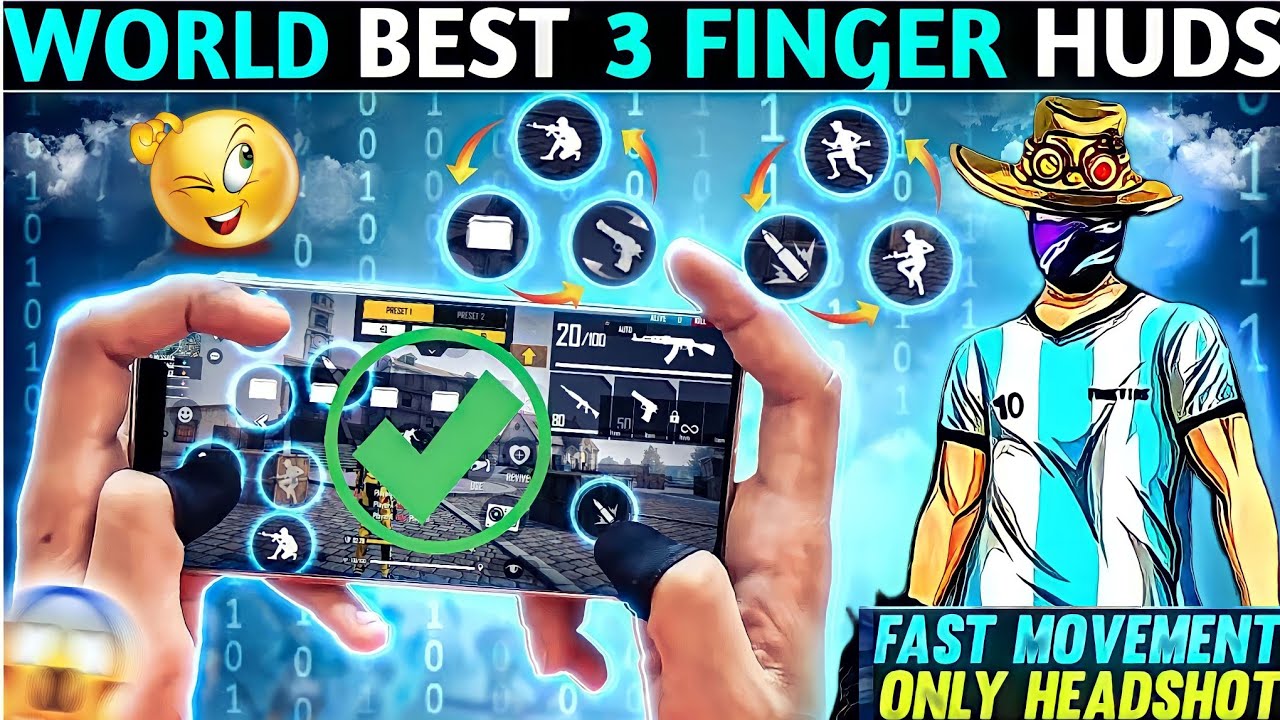 TOP 5 BEST CUSTOM HUD FREE FIRE 3 FINGER CLAW🥶 | BETTER THAN PC PLAYERS😎 | THREE FINGER CUSTOM ...
