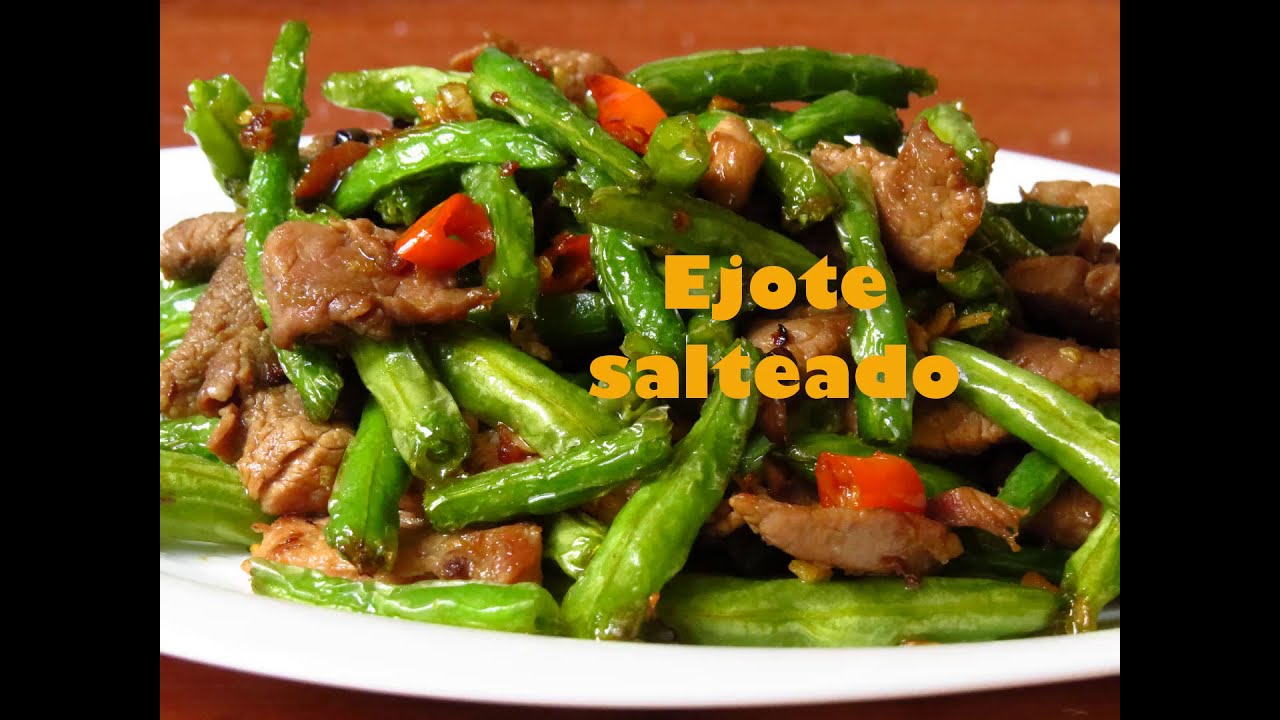 Uno de los platillos típicos y caseros de la comida china **Ejote ...