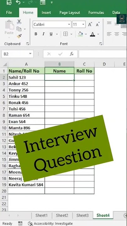 Excel Interview Question part-1 #shorts - YouTube