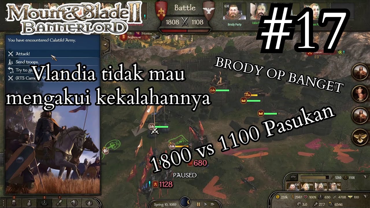 Brody OP Banget 🗿| Mount & Blade 2 Bannerlord | Bandit #17 - YouTube