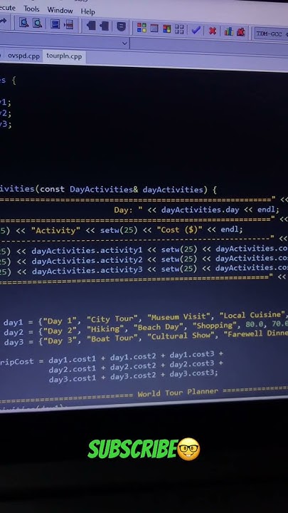 Trip Planner In C Ide Dev C Cppprogramming Codingtime Codinglife