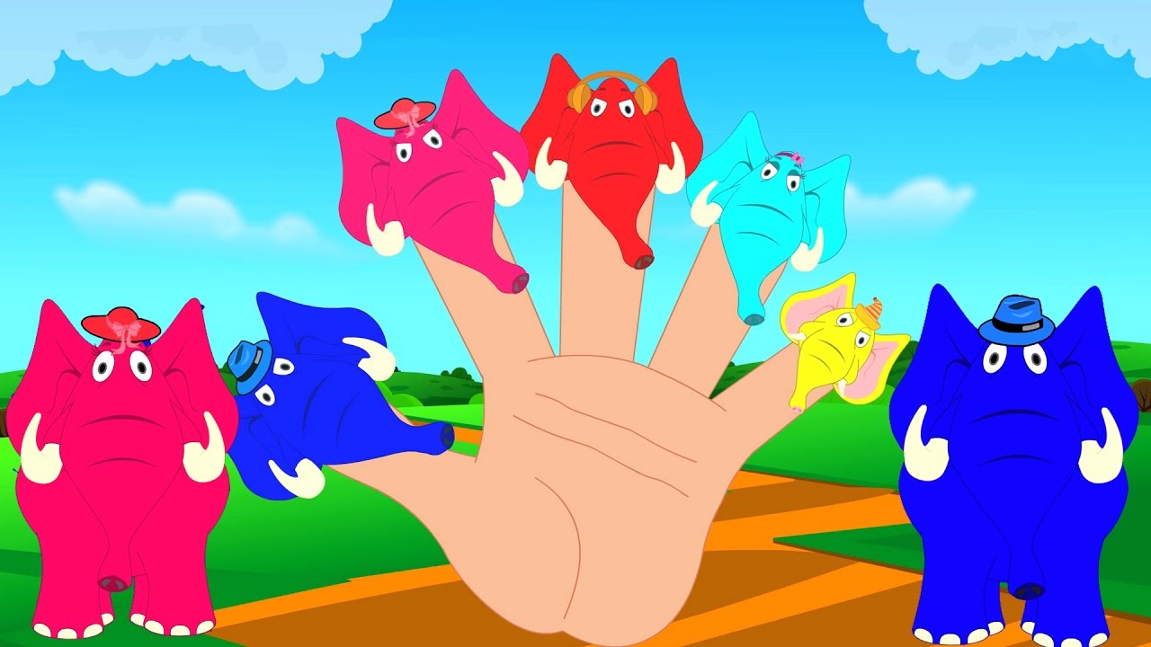 Elefant finger familie | Kinderreim | Nursery rhyme | Animal song ...