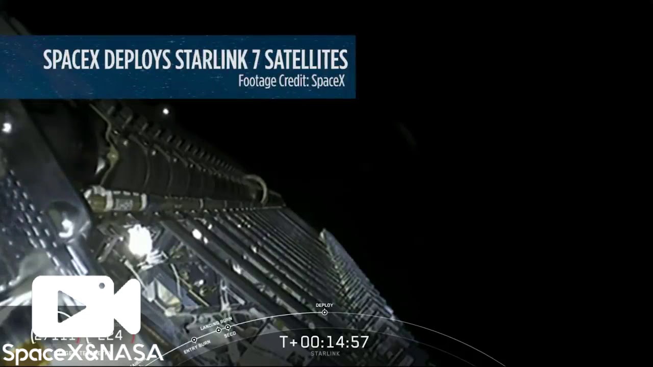 Deployment Confirmed Spacex Starlink 7s 60 Satellites İn Space Youtube