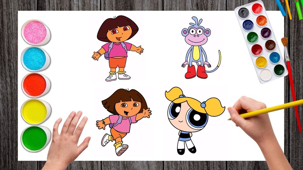 How to Draw Dora the Explorer Easy | Sunday Special Video Collection ...