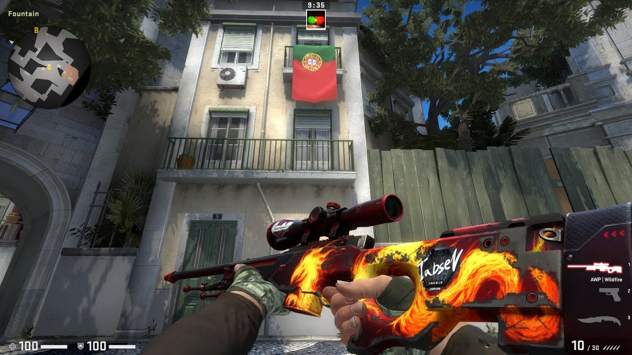 CSGO AWP Wildfire Well Worn - YouTube