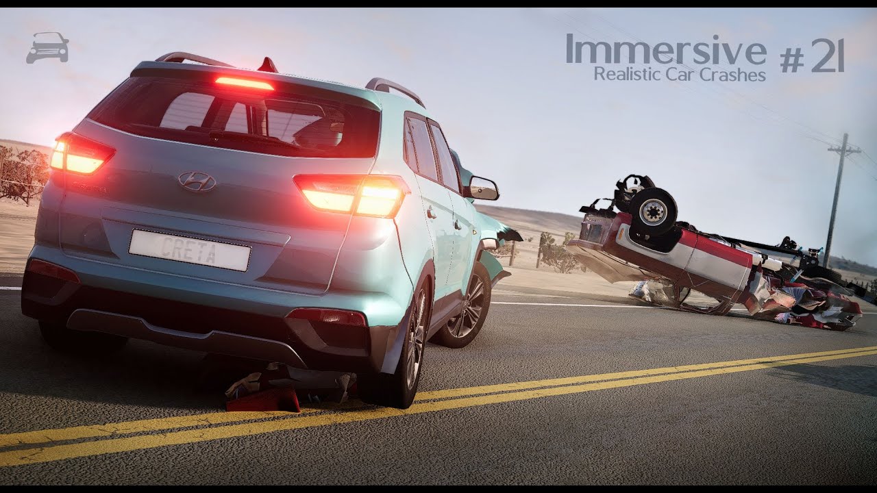 Immersive Realistic Car Crashes #21 - BeamNG Drive - YouTube